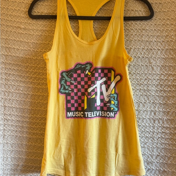MTV | Tops | Mtv Graphic Yellow Tank Top | Poshmark